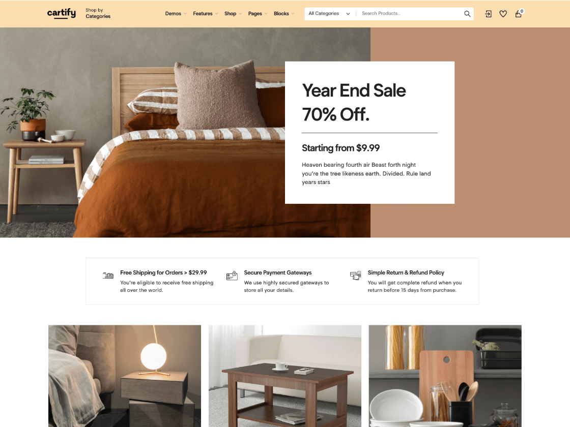 Cartify – Multipurpose WooCommerce Gutenberg Theme for WordPress