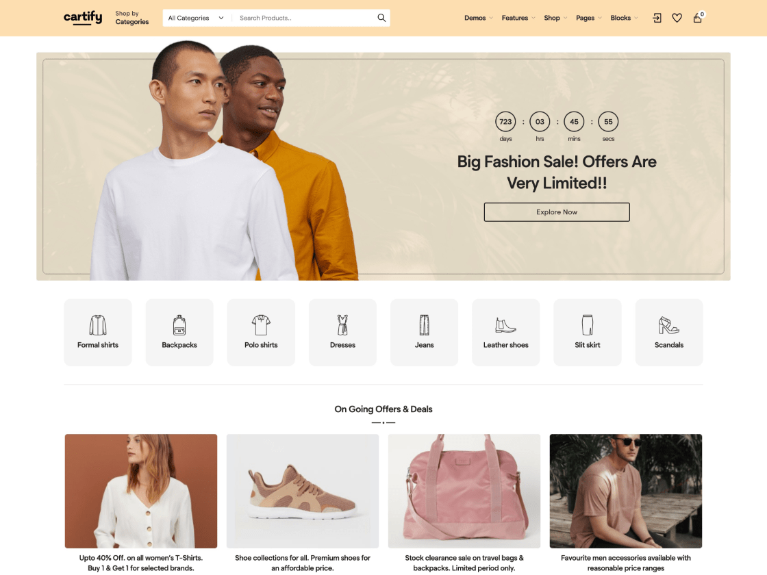 Cartify – Multipurpose WooCommerce Gutenberg Theme for WordPress